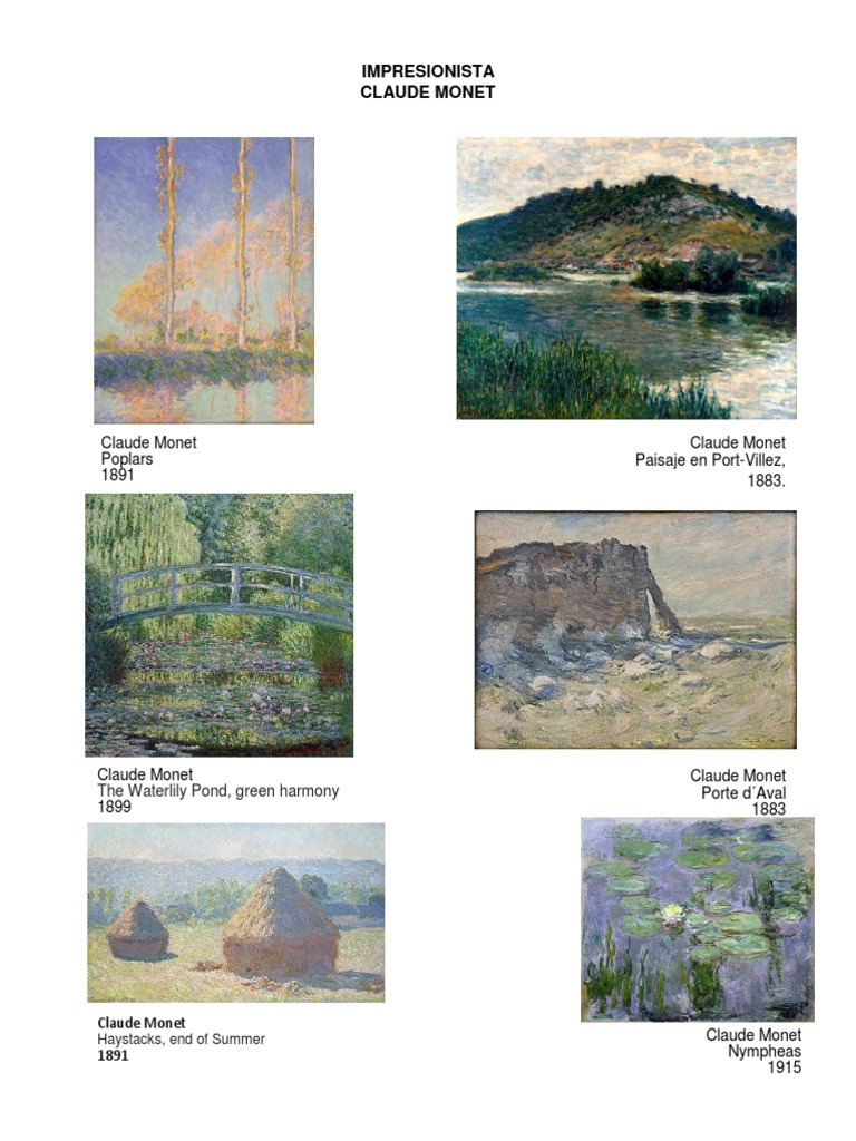Impre. y Post | PDF | Vincent Van Gogh | Claude Monet