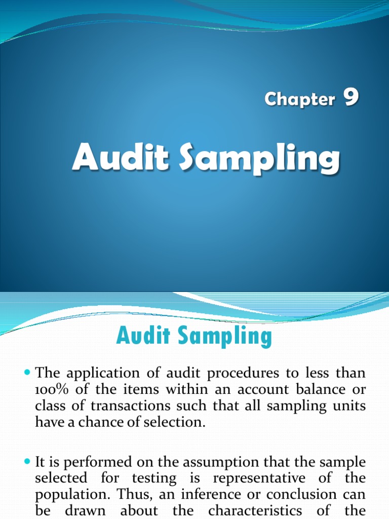 Audit Sampling (Chapter 9) | PDF | Sampling (Statistics) | Sample Size Determination