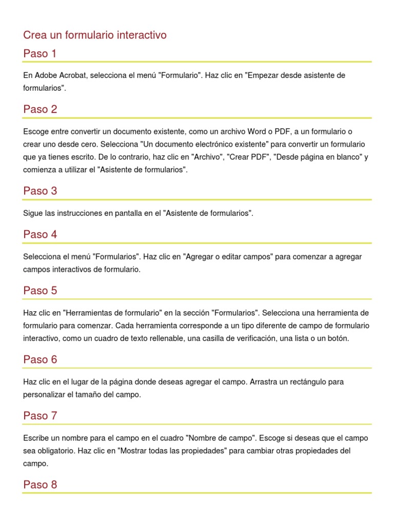 Crea Un Formulario Interactivo | PDF | Point and Click | Áreas de informática