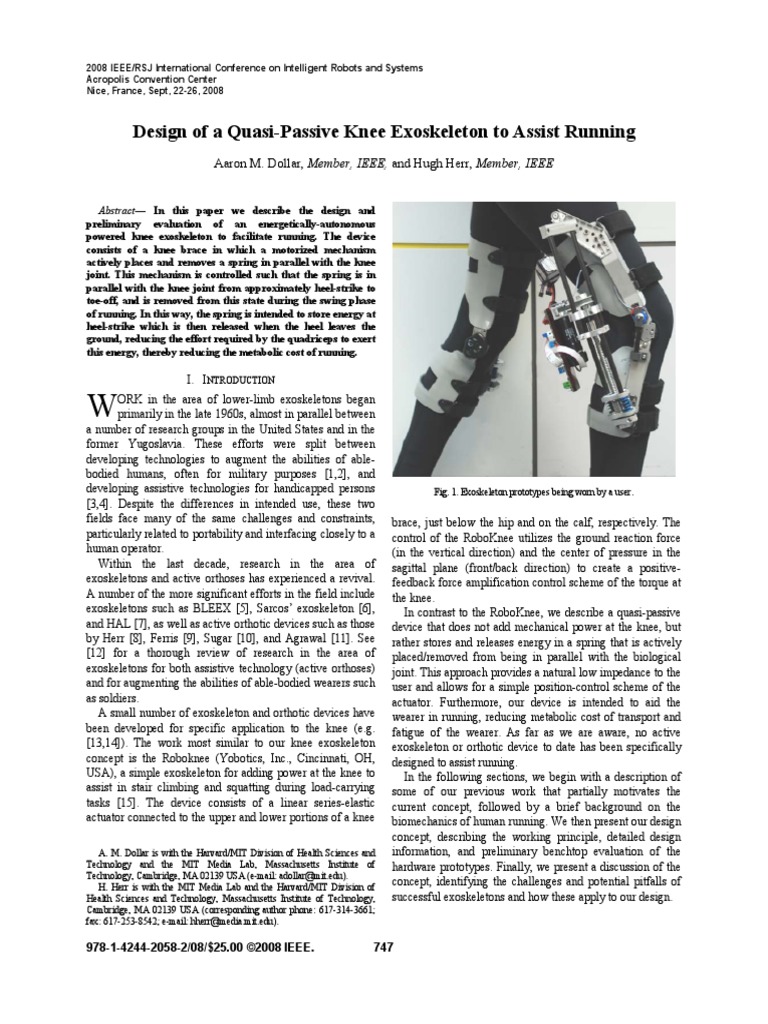 Exoskeleton Design For Leg | PDF | Running | Walking