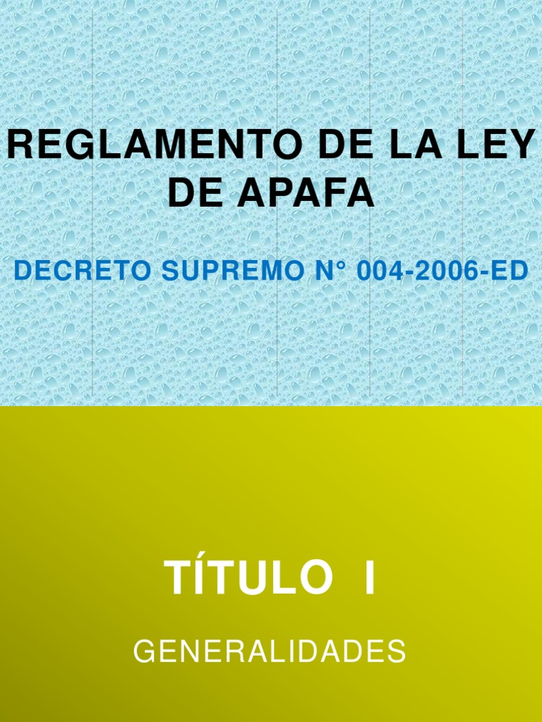 Reglamento de La Ley de Apafa | PDF | Votación | Elecciones