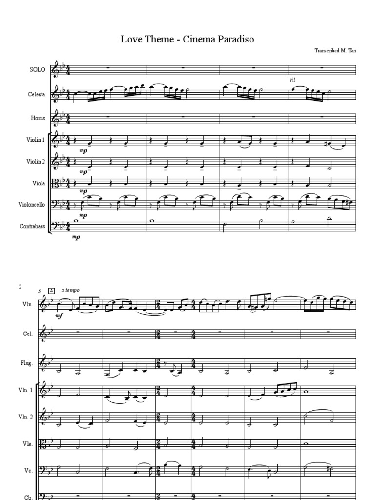 Love Theme Cinema Paradiso Score PDF | PDF