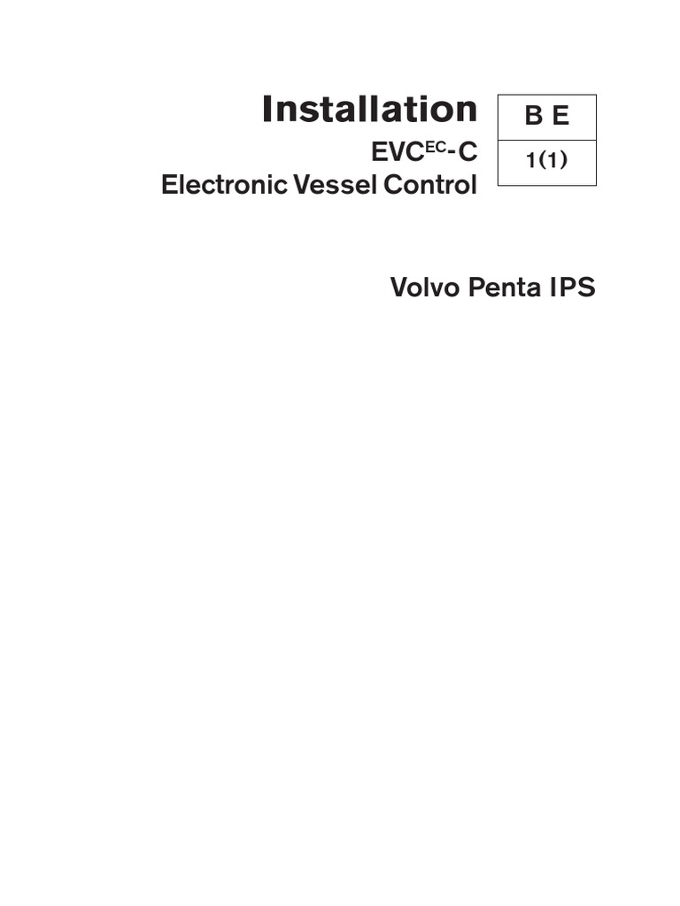 Installation: EVC - C Electronic Vessel Control BE | PDF | Fuel ...