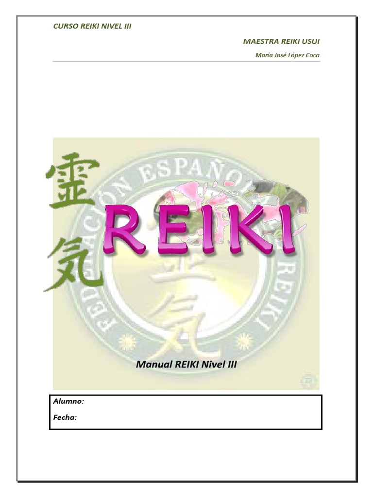 Manual Reiki Nivel III | PDF | Reiki | Placer