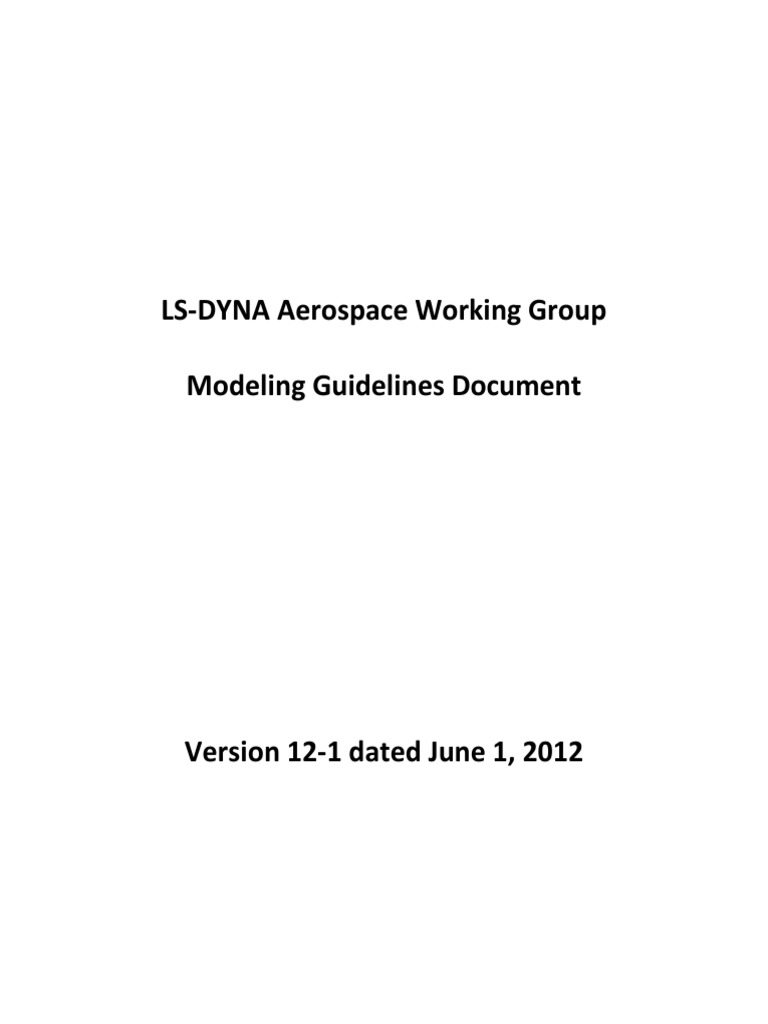 LS-DYNA Aerospace MGD v12-1 PDF | PDF | Deformation (Engineering ...