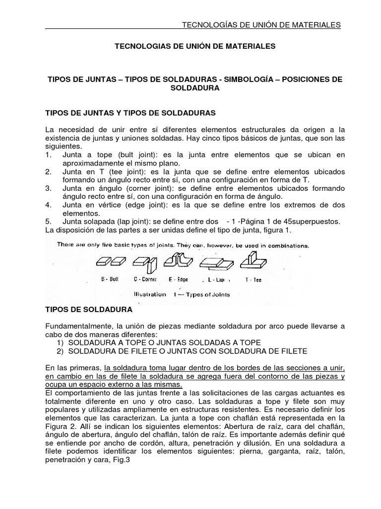 Tipo de Juntas y de Soldaduras Final-1 PDF | PDF | Soldadura | Construcción