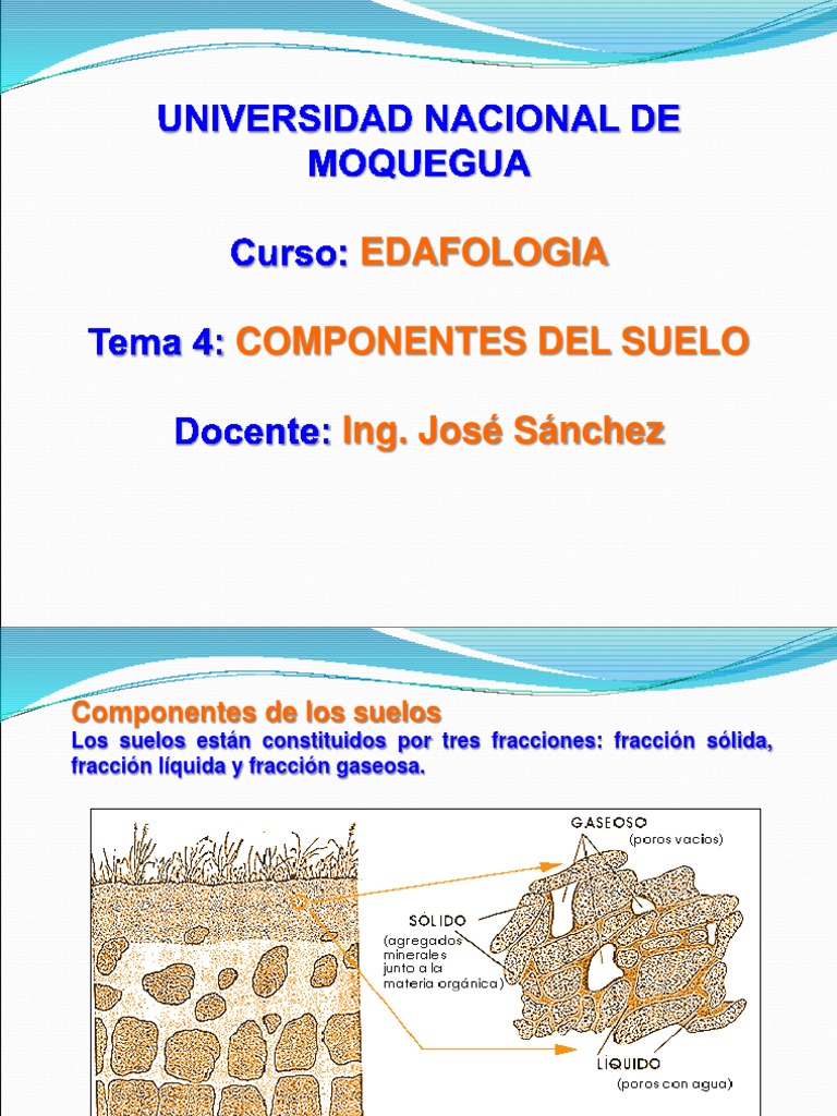 Tema 4 - Componentes Del Suelo | PDF | Minerales | Arcilla