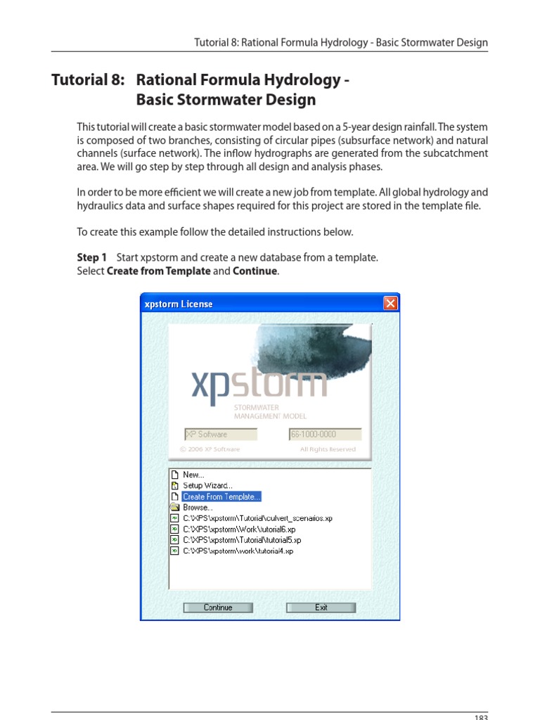 Xpstorm V10 Rational Formula Hydrology | PDF | Button (Computing ...