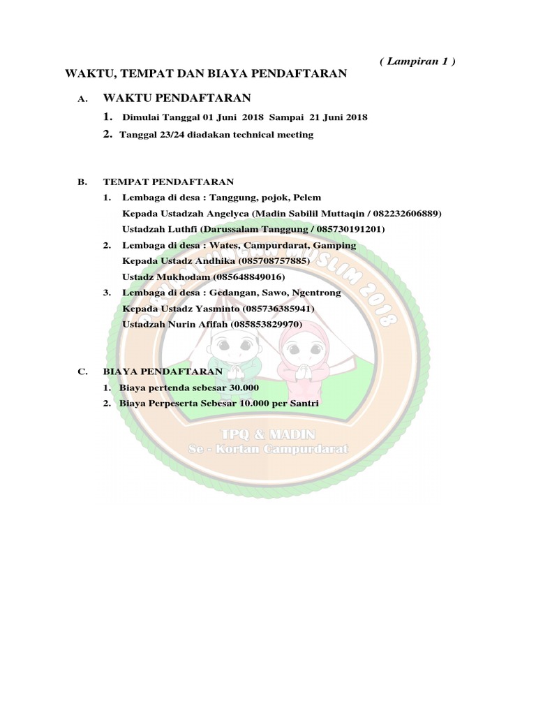 Juknis Perlombaan Fix | PDF