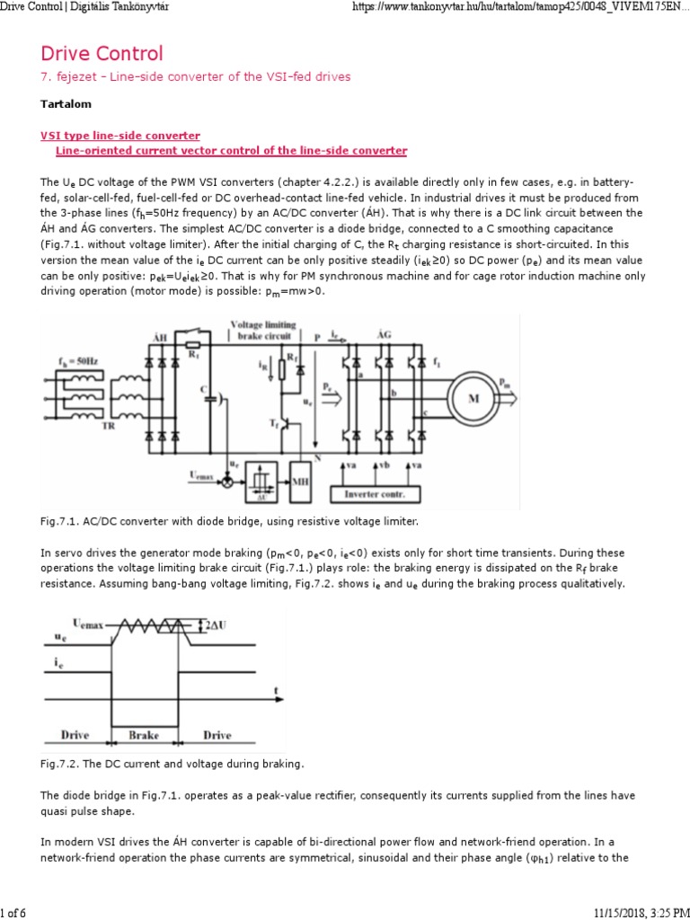 Drive Control: 7. Fejezet - Line-Side Converter of The VSI-fed Drives ...