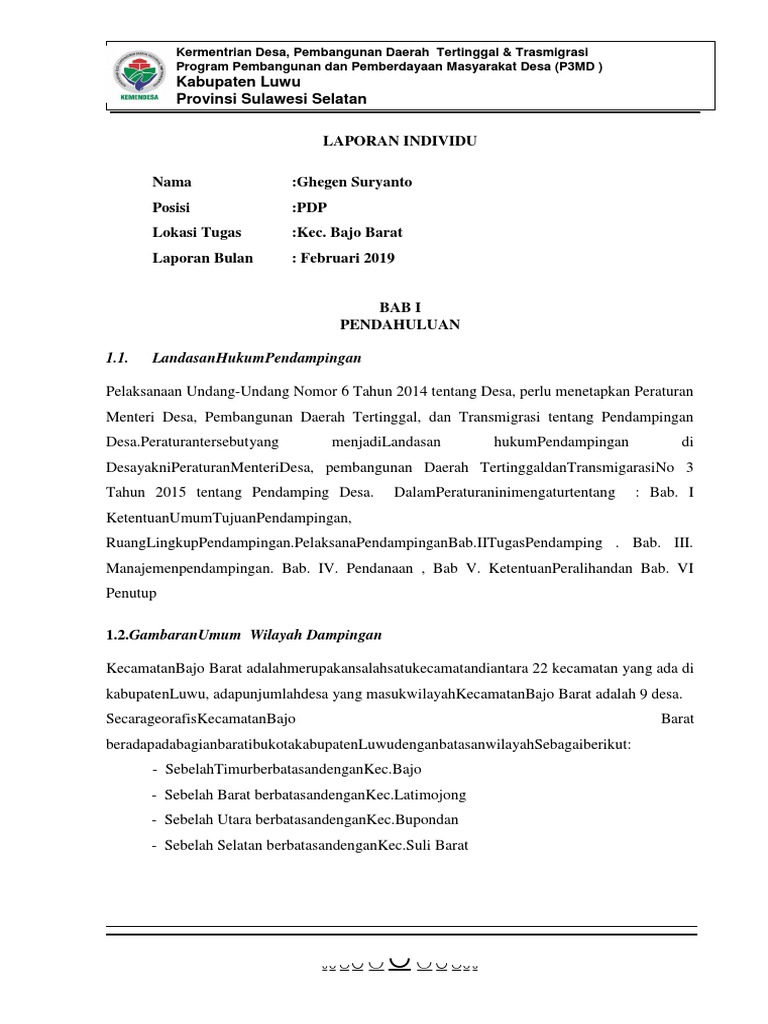 NARASI lAPORAN INDIVIDU | PDF