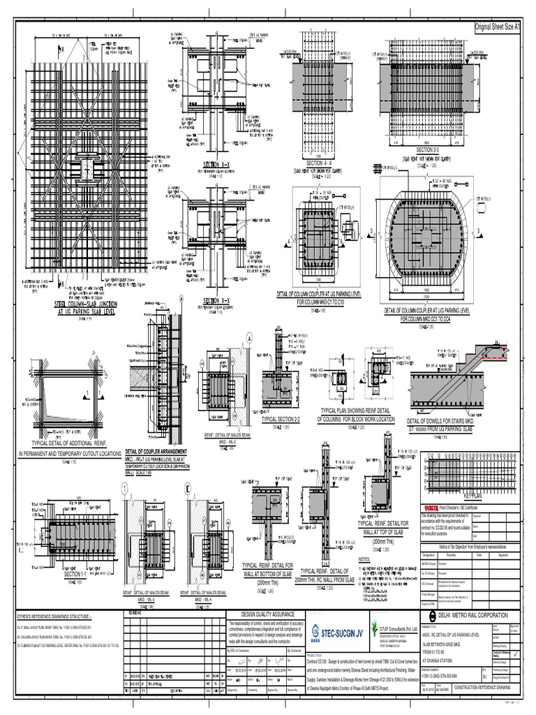 Pier Detail Drawing With Waler Beam | PDF | Engineering | Civil Engineering
