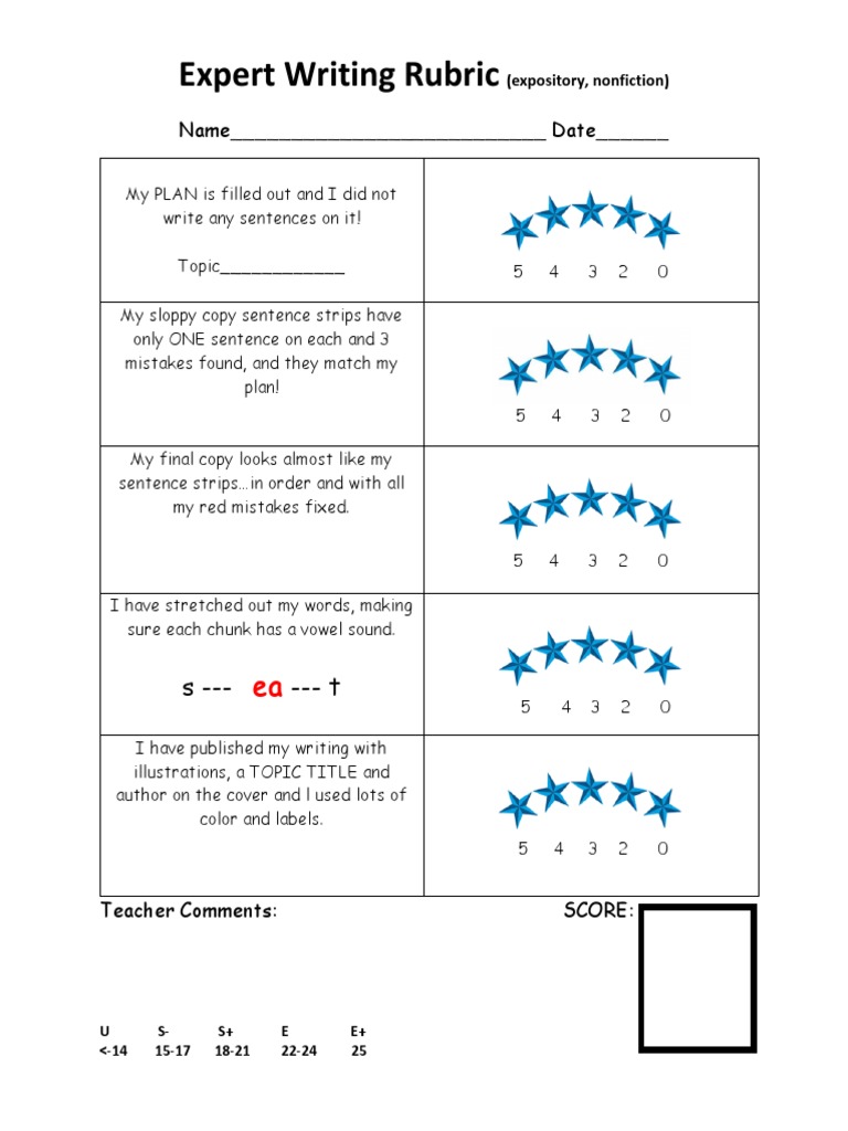 Expert Book Rubric 2019 Revise | PDF