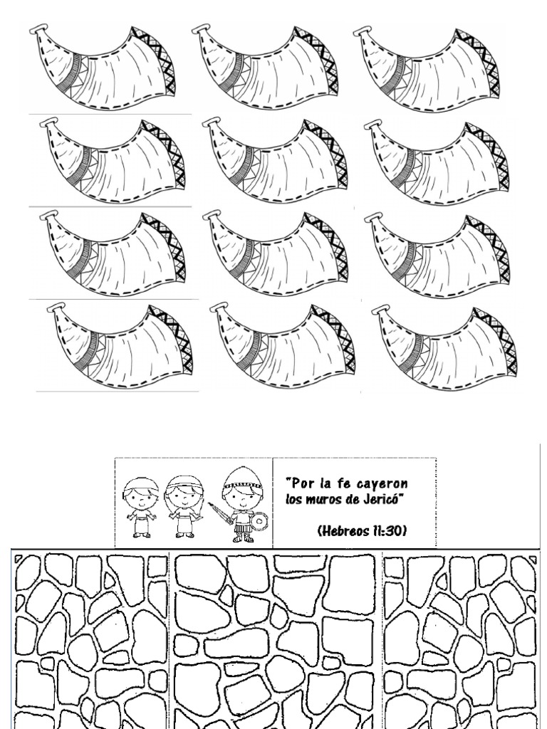 Hojas De Trabajo Josué Y Jericó Manualidades Para Niños Sobre La