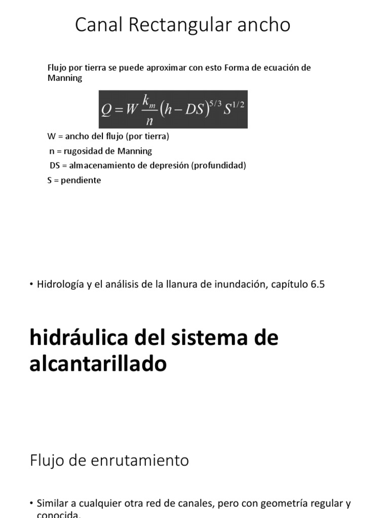 Canal Rectangular Ancho | PDF | Colector de aguas pluviales | Ambiente
