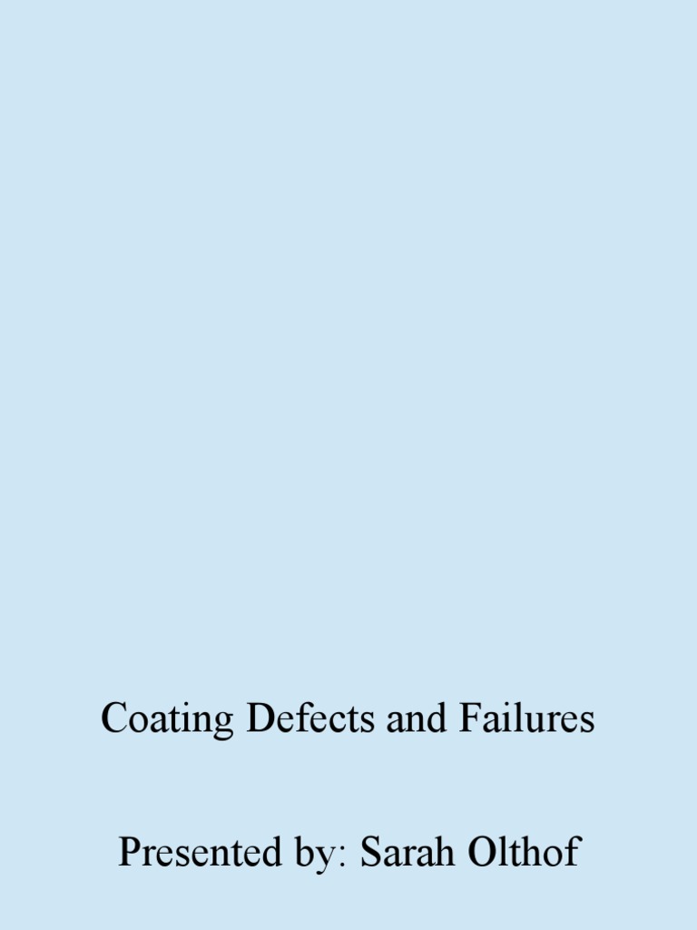 Coating Defect | PDF | Paint | Coating
