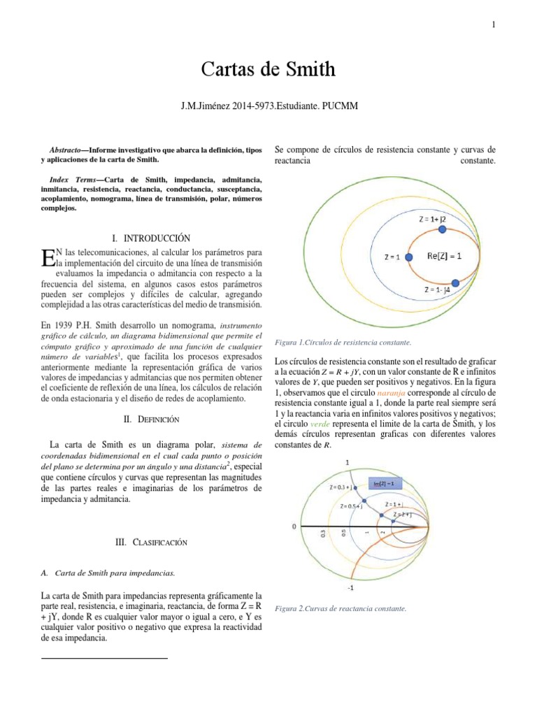 Cartas de Smith | Impedancia eléctrica | Ingenieria Eléctrica