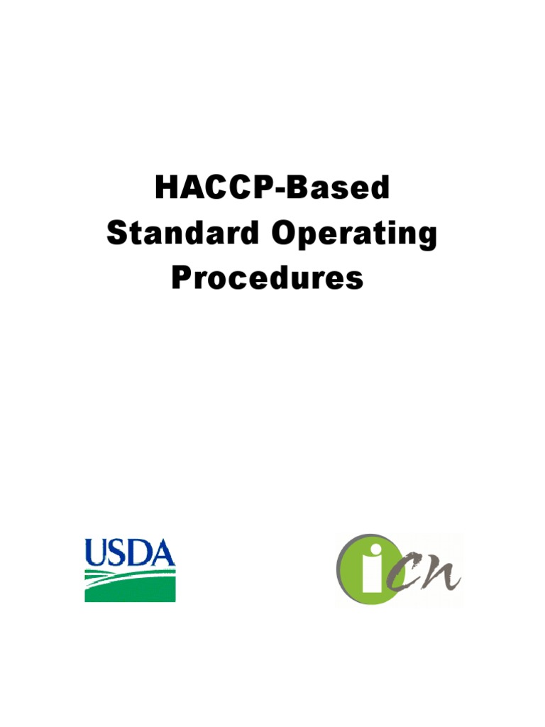 HACCP-Based Standard Operating Procedures | PDF | Foods | Food And Drink