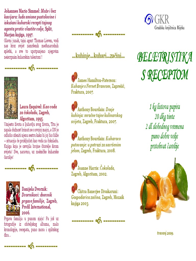 Beletristika S Receptom PDF | PDF