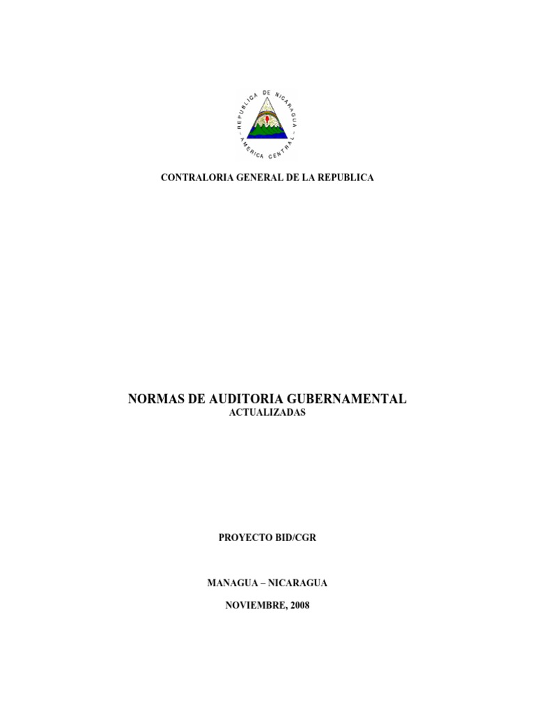 Normas de Auditoria Gubernamental NAGUN - Actualizadas | PDF ...