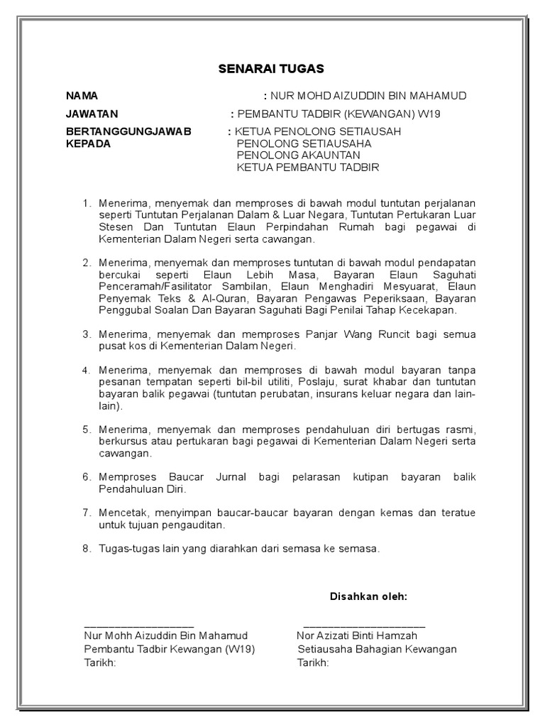 Format Surat Pengesahan Majikan | PDF