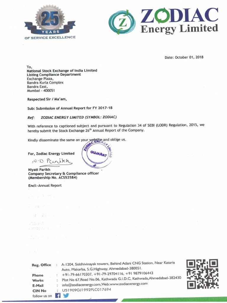 zodAR 2017 2018 | PDF | Board Of Directors | Risk Management