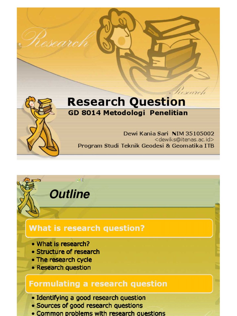 Research Questions | Question | Science