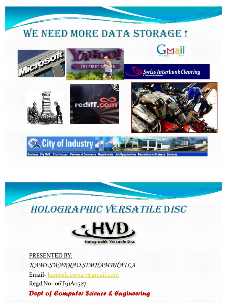 Holographic Versatile Disc | PDF | Holography | Optics