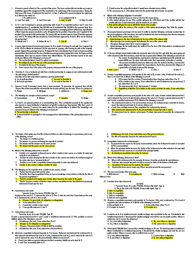 Law | PDF | Promissory Note | Negotiable Instrument