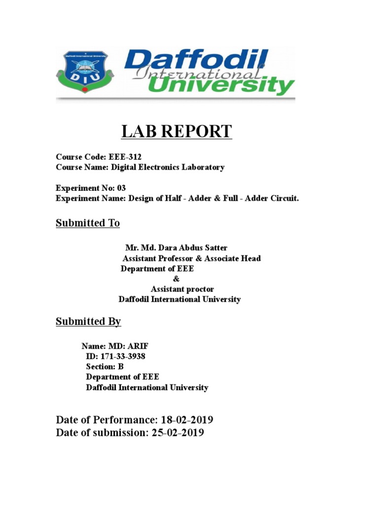 Lab Report Eee-312 | PDF