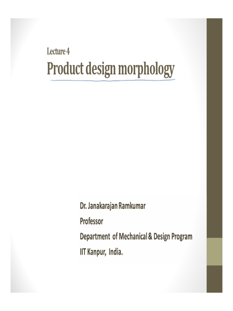 Product Design Morphology | PDF | Design | Cognition