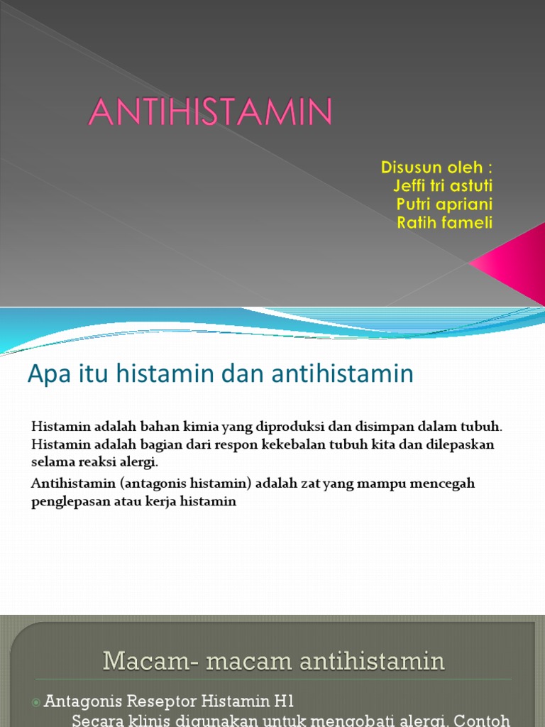 Jenis dan Fungsi Antihistamin | PDF
