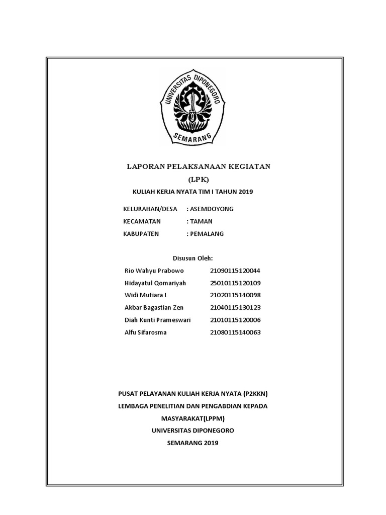 LPK Desa Asemdoyong | PDF