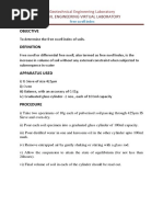 Free Swell Index Test Procedure | PDF | Geotechnical Engineering | Soil