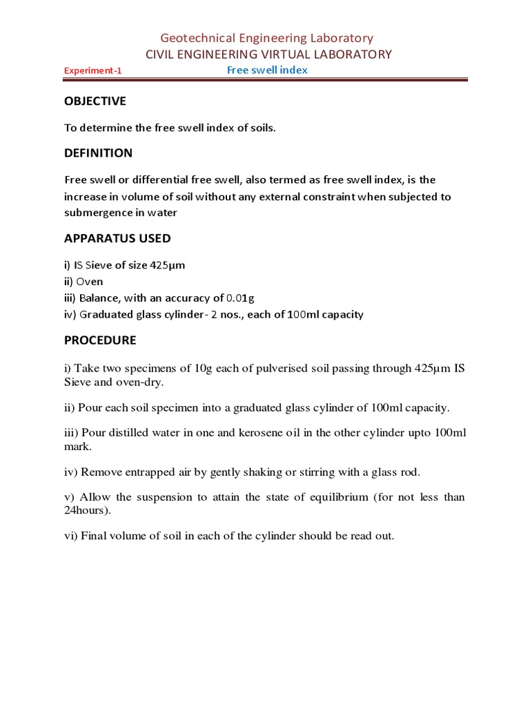 Objective: Civil Engineering Virtual Laboratory | PDF | Geotechnical ...