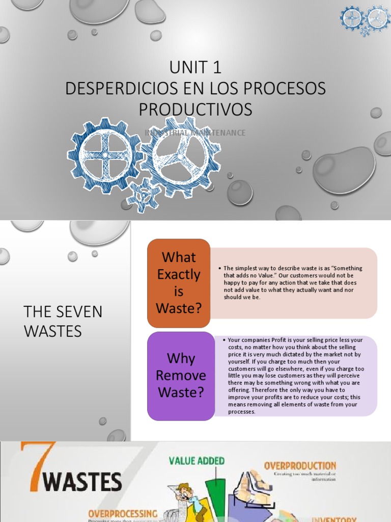 Desperdicios en Los Procesos Productivos | PDF | Lean Manufacturing ...