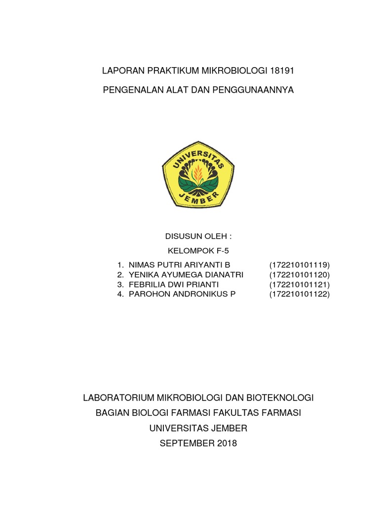 Laporan Praktikum Mikrobio Pengenalan Alat Dan Sterilisasi | PDF