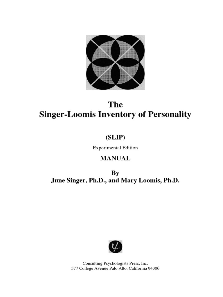 The Singer-Loomis Inventory of Personality: (SLIP) | Download Free PDF ...