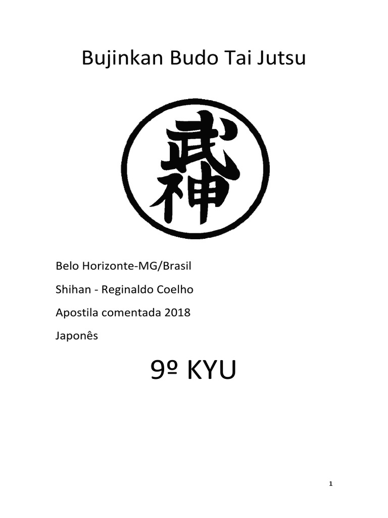Bujinkan Budo Tai Jutsu 9th Kyu Guide | PDF | Wellness | Lifestyle