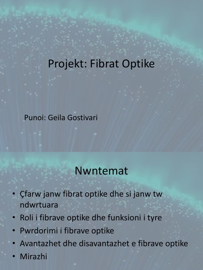 Fibrat Optike Uno | PDF