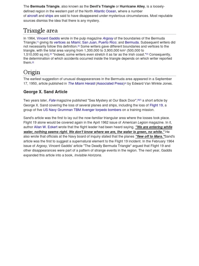 Triangle Area: George X. Sand Article | PDF | Nature