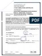 Electrical Completion Certificate | PDF
