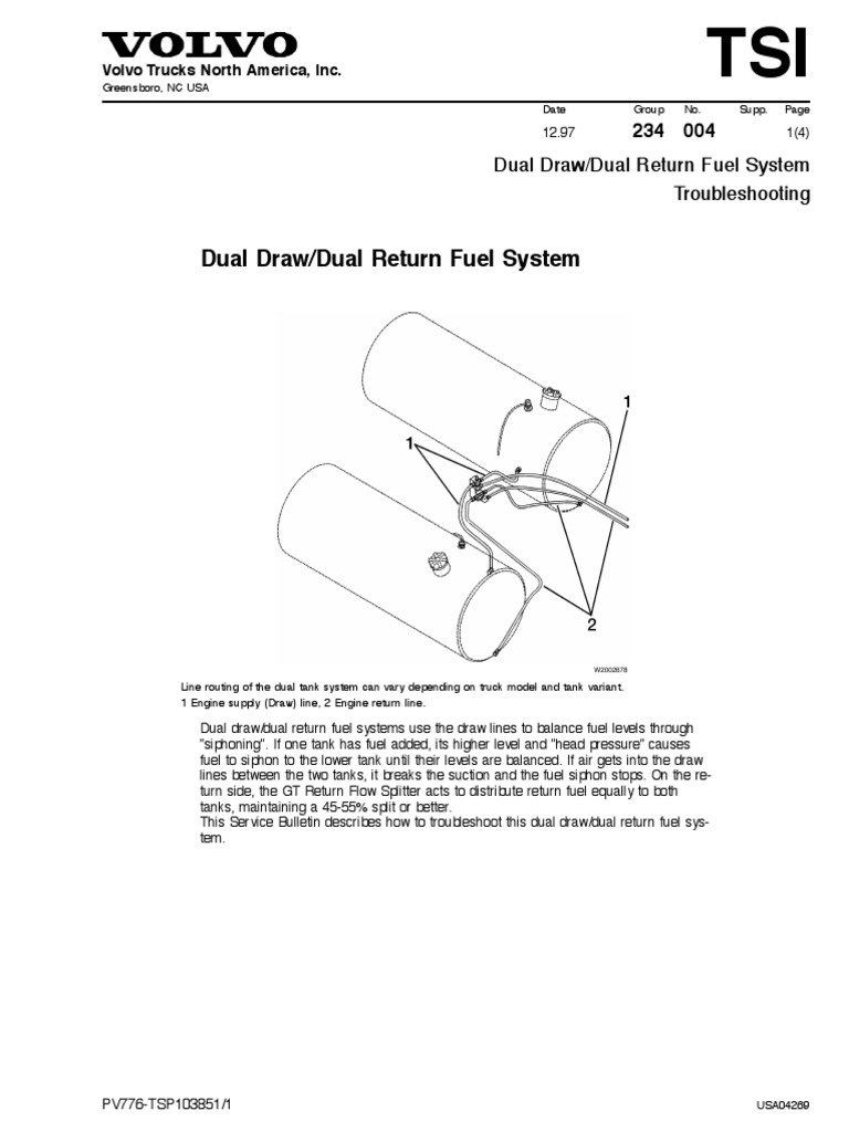 Dual Draw/Dual Return Fuel System Troubleshooting | PDF | Tanks | Truck
