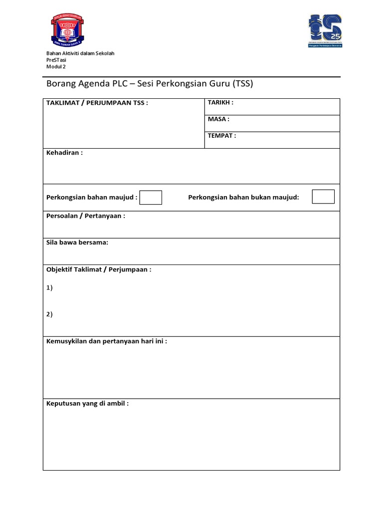 Borang PLC - TSS | PDF