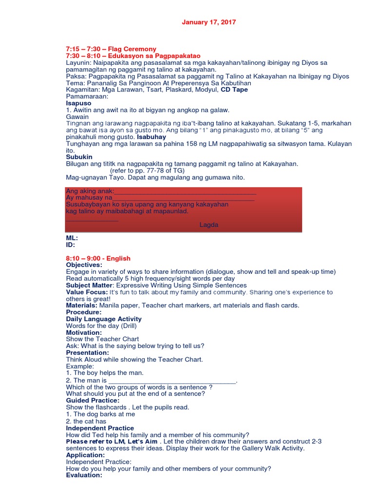 Grade 2 DLP Q4 All Subjects 2 | PDF | Leisure