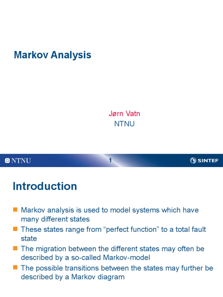 Markov Analysis: Jørn Vatn | PDF | Markov Chain | Numerical Analysis