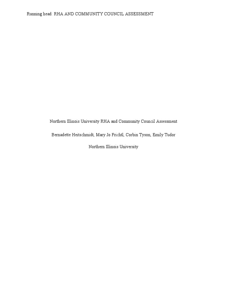 RHA Community Council Skills Assessment | PDF | Résumé | Mentorship