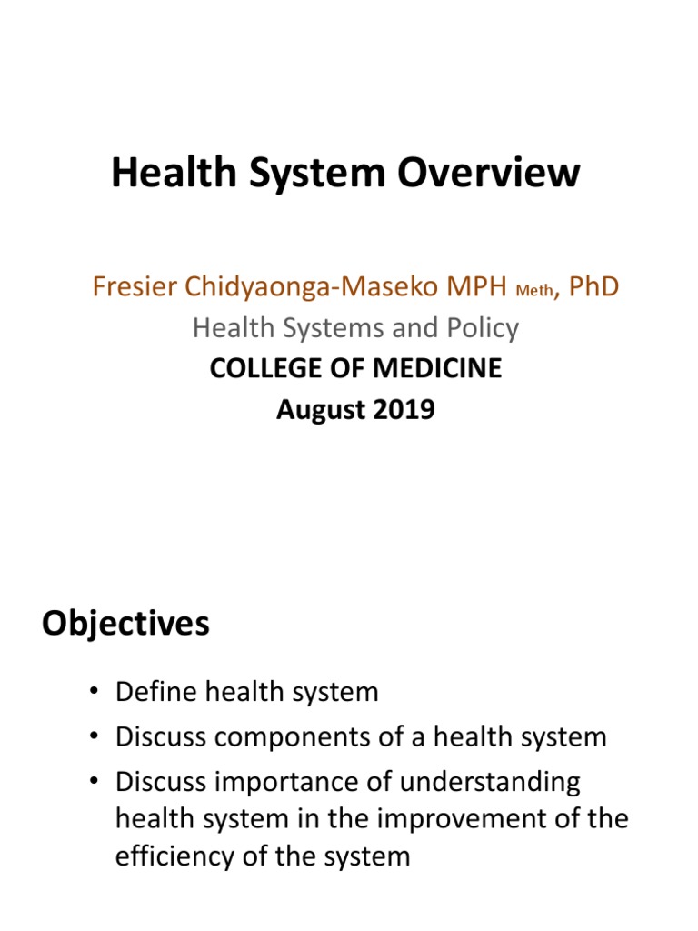 Introduction to Health Systems.ppt | Health System | Health Care