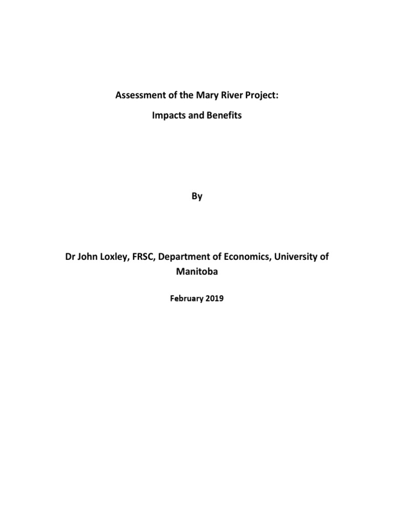 Assessment of The Mary River Project-Impacts and Benefits-Final Draft ...