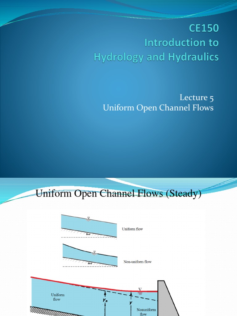 Lecture 5 Uniform Open Channel Flows | PDF | Mechanics | Physics